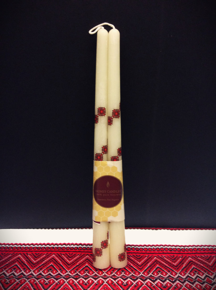 Ukrainian Pair of 12" Candles - Design A – Yevshan