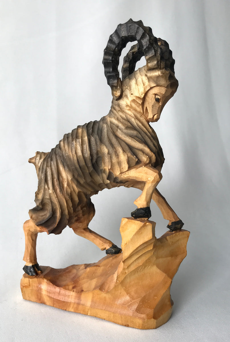 Wooden Ram - Carved Sculpture – Yevshan
